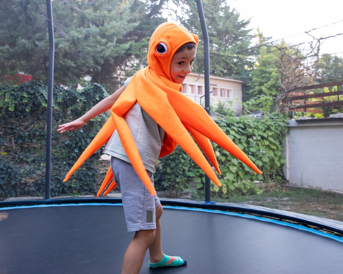 Orange Octopus Costume, Halloween Costume, for Boys or Girls, Toddler ...