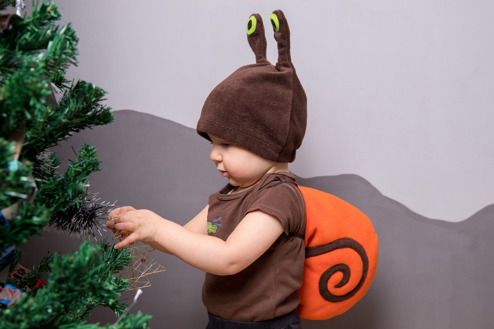 Toddler Halloween Costume, Orange and Brown Snail Costume, Snail Shell ...