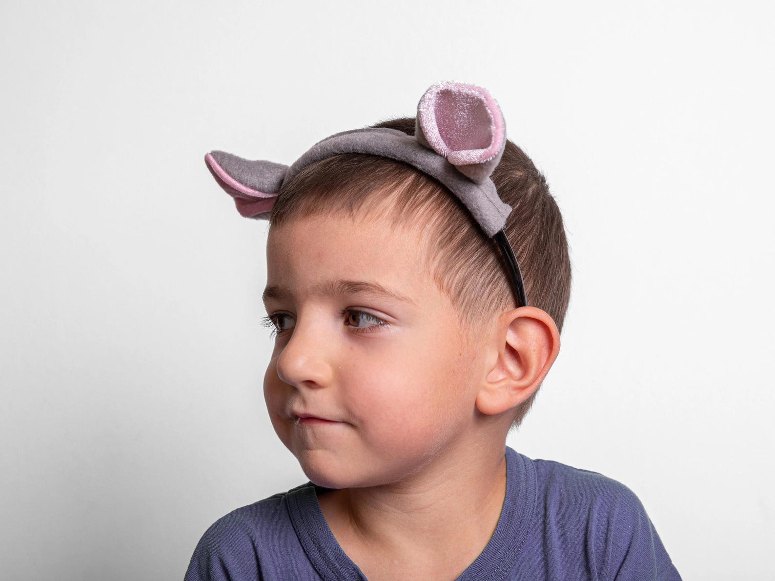 Hippo Ears Headband and Hippo Tail Set, Pygmy Hippo Soft Animal Tail ...
