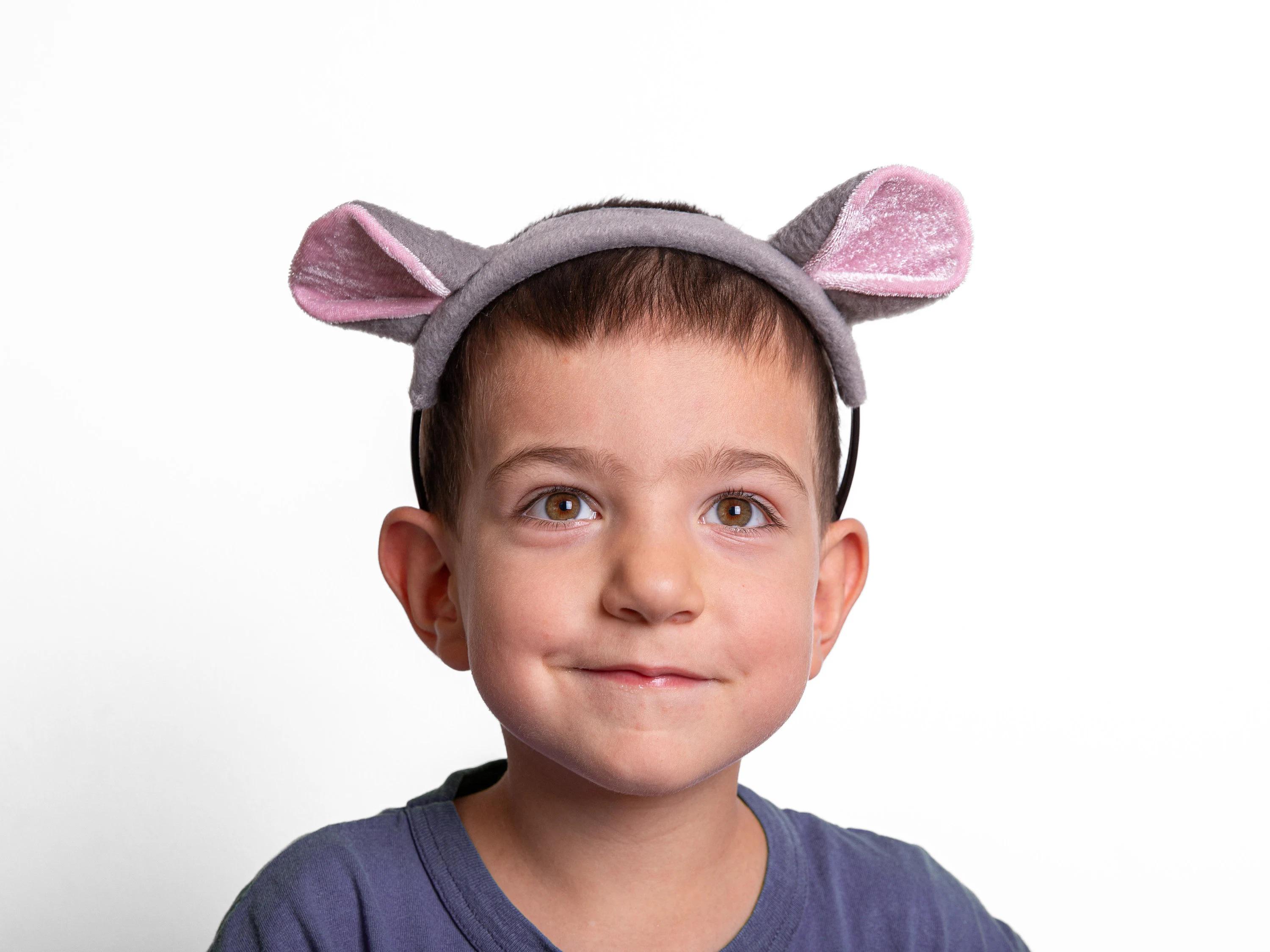 Hippo Ears Headband and Hippo Tail Set, Pygmy Hippo Soft Animal Tail ...
