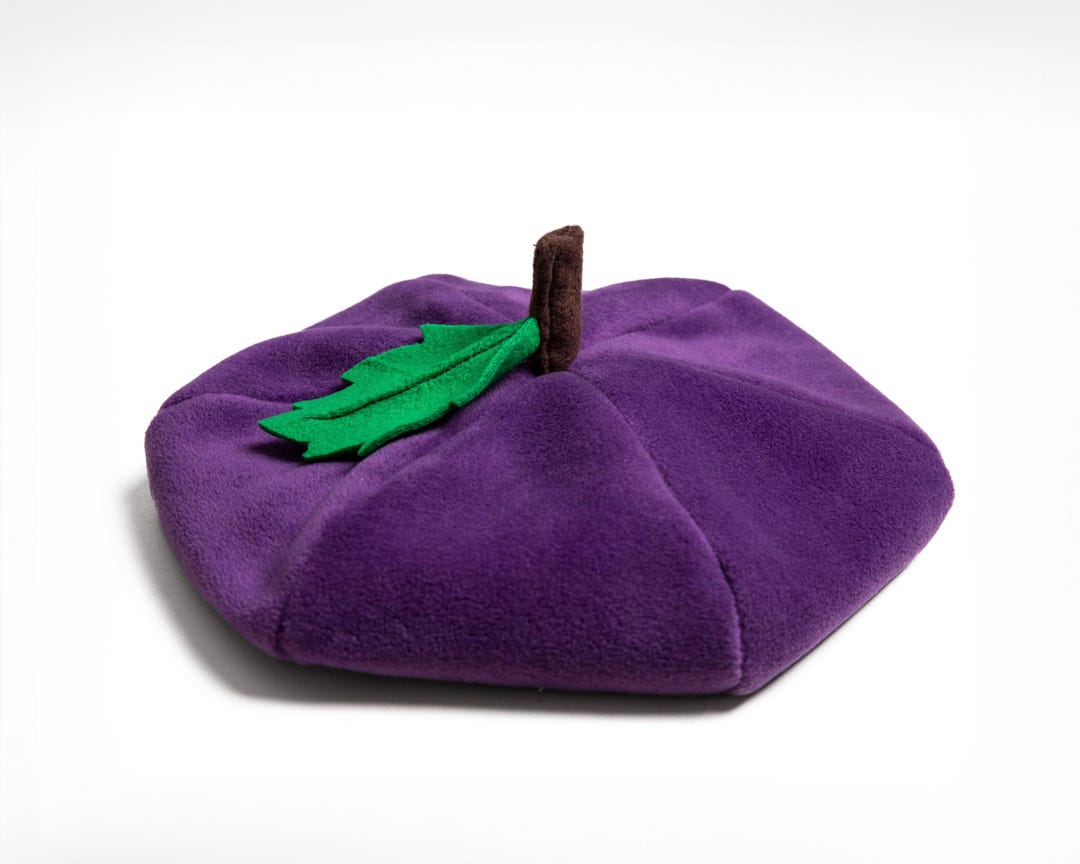 Blueberry Costume Hat - Purple Berry Beret for Halloween, Photoshoots ...