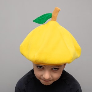 Zesty Lemon Hat – Citrus-inspired Costume Beret for Halloween, Parties ...