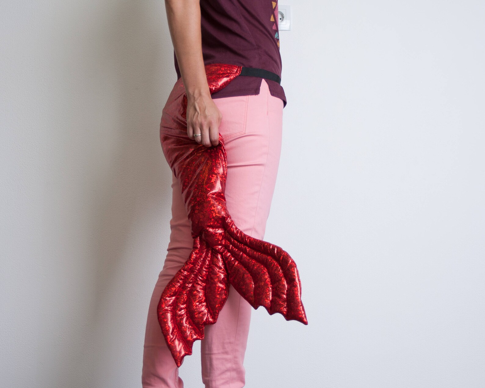 Mermaid Tail Red Mermaid Skin Tail Photography Prop Photo - Etsy