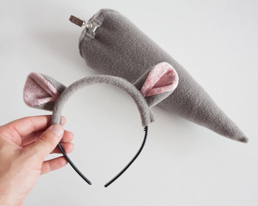 Hippo Ears Headband and Hippo Tail Set, Pygmy Hippo Soft Animal Tail ...