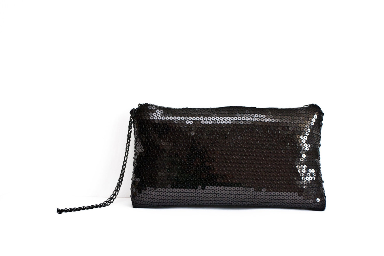 Black Sequin Clutch Evening Prom Pouch Black Cocktail Purse - Etsy