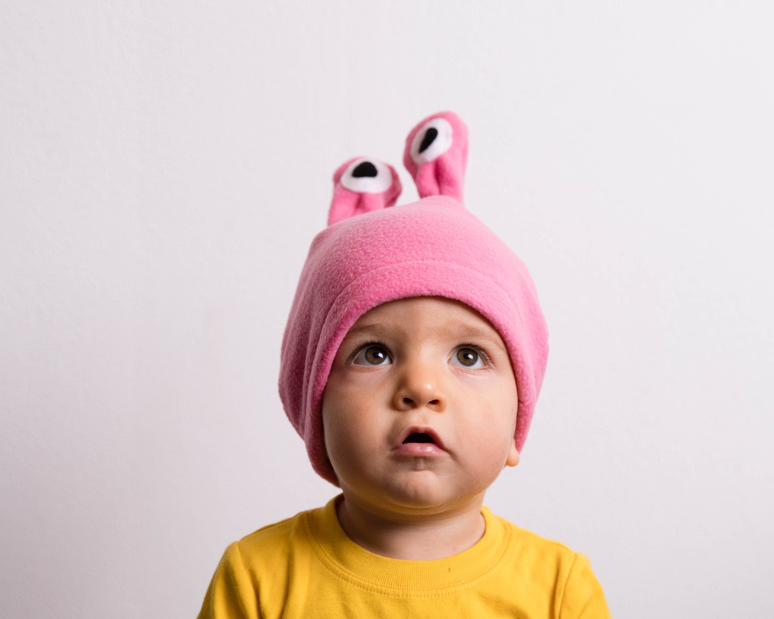 Pink Polar Fleece Hat, Pink Snail Hat, Alien Hat, Halloween Costume ...