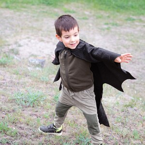 Black Dragon Costume With Wings, Kids Party Dragon Costume, Black Scaly ...