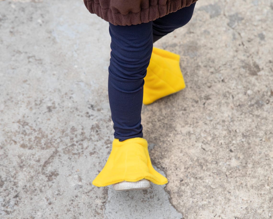 Yellow Duck Feet Shoe Covers - Fun Add on Accessory for Your Duck ...