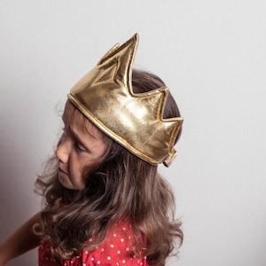 Party Crown, Girls Queen Crown, Boys King Crown, Gold Fabric Crown ...