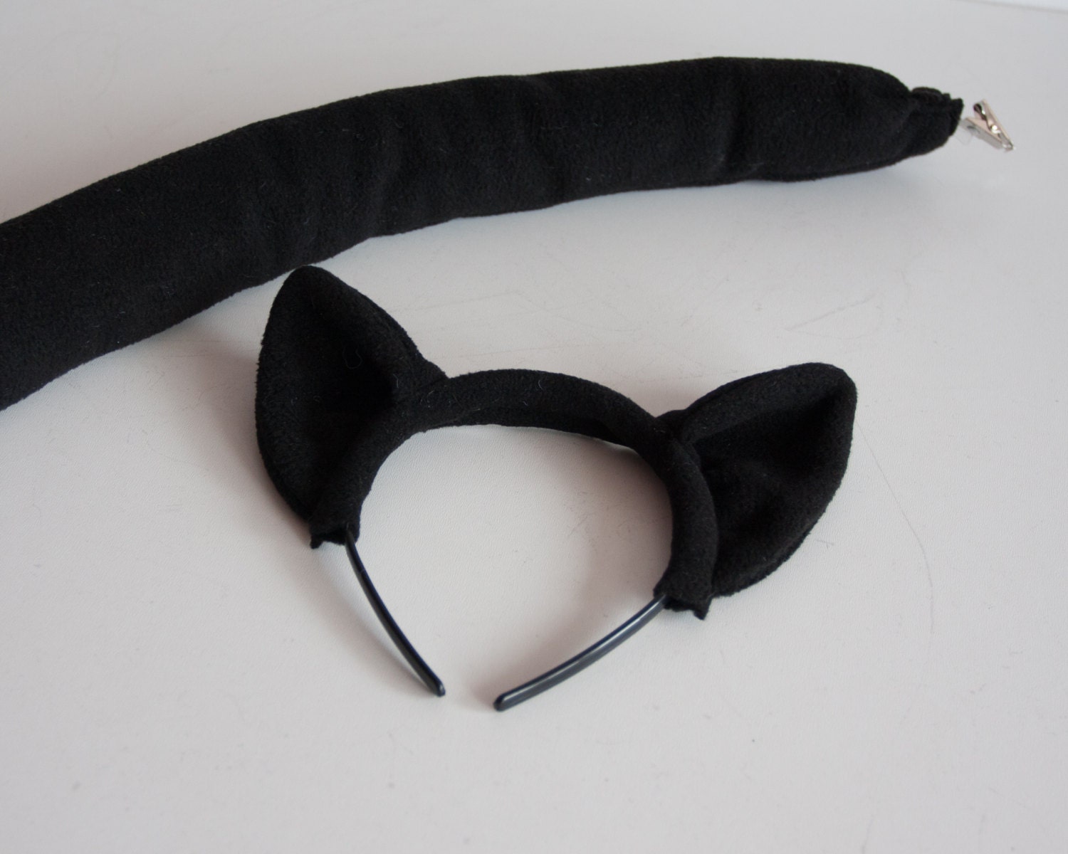 Black Panther Ears Headband and Tail Set Soft Animal Tail | Etsy