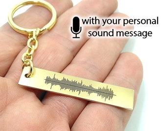 Sound Wave Key Ring - Etsy
