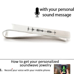 Personal Soundwave Tie Clip, Waveform Tie Clip, Custom Sound Wave ...