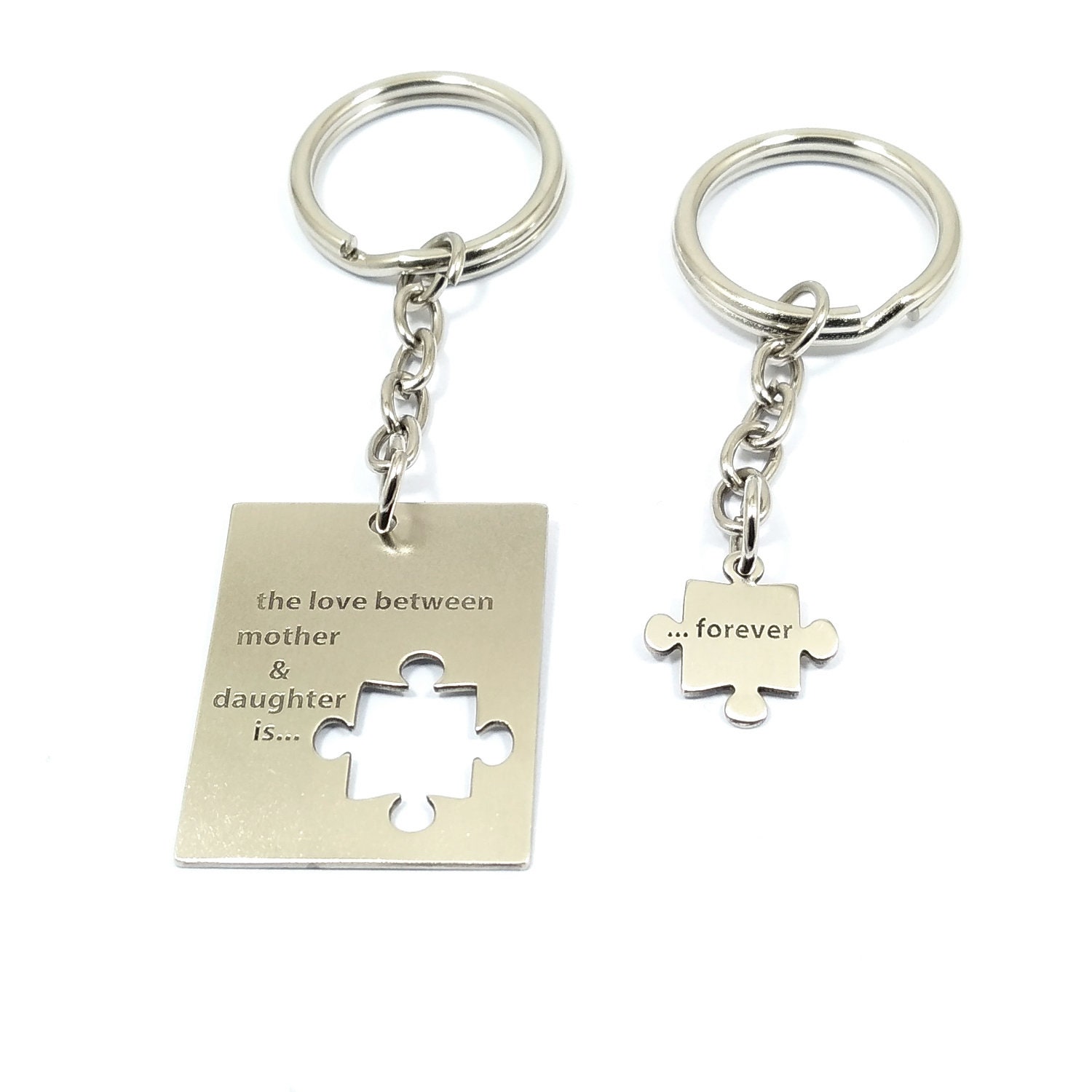 Puzzle Keychain Set 2 Keychains Set Matching Keychains - Etsy