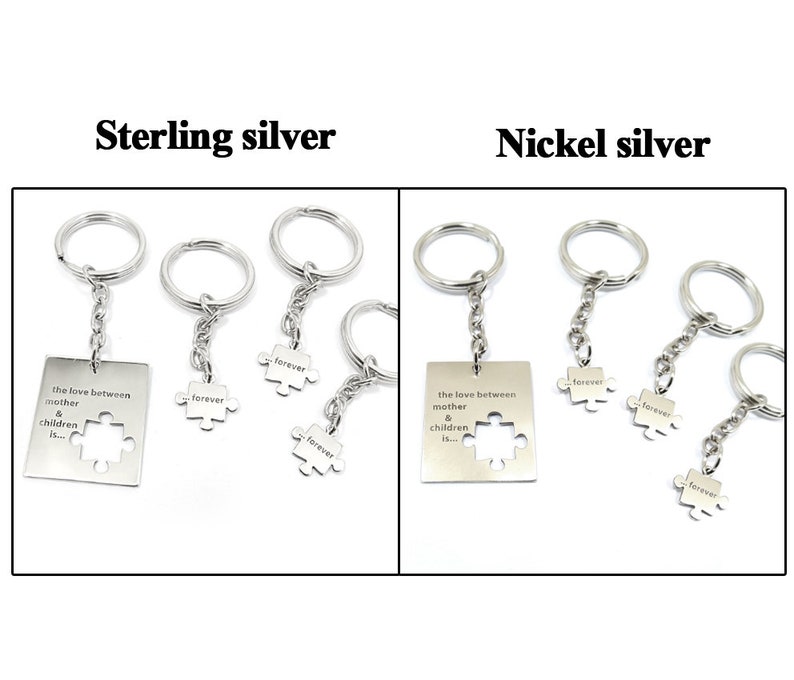 Puzzle Keychain Set 4 Keychains Set Matching Keychains - Etsy