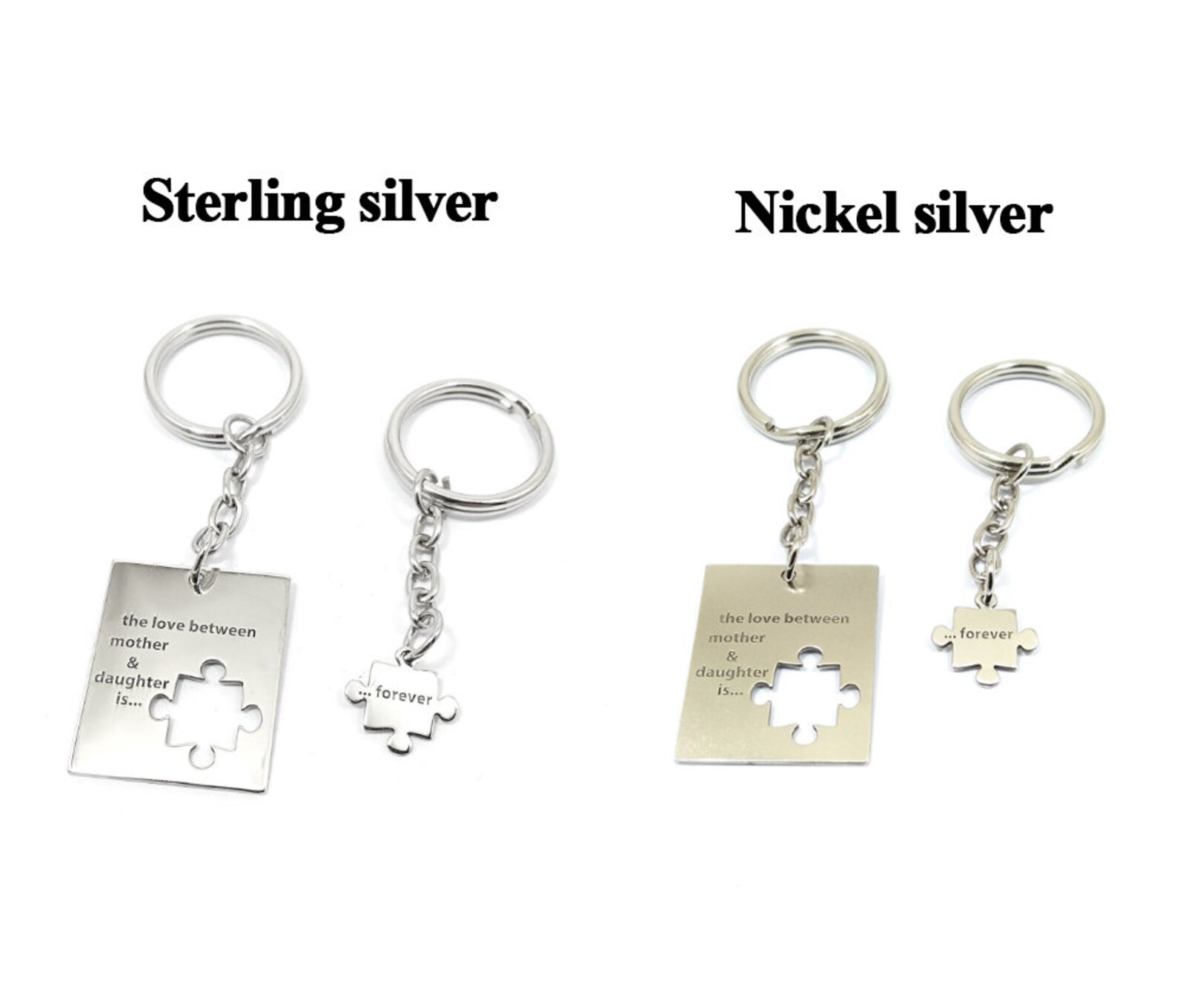Puzzle Keychain Set 2 Keychains Set Matching Keychains - Etsy
