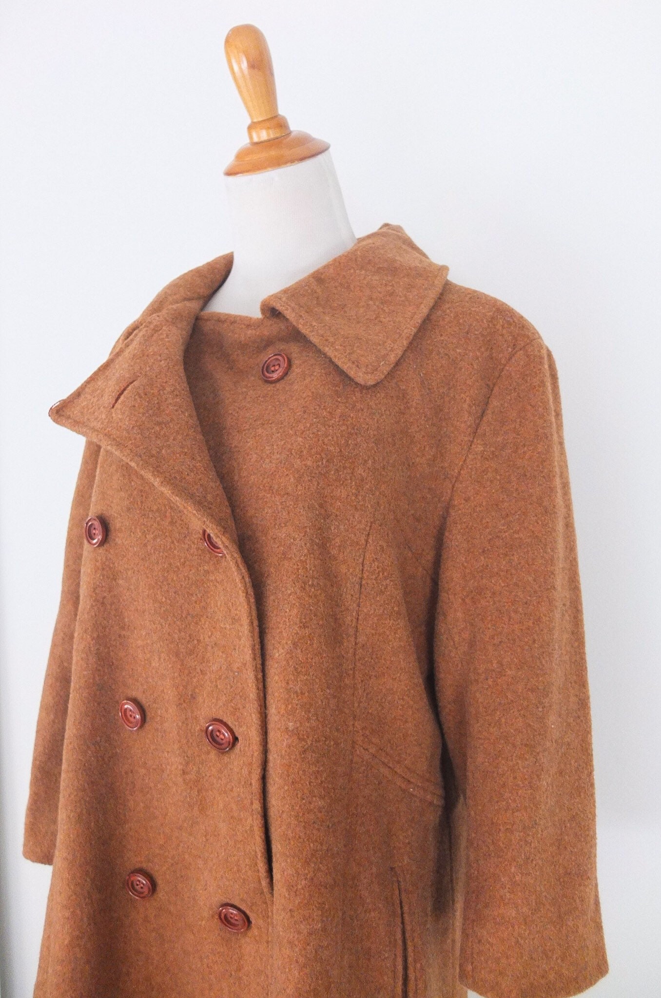 Vintage 80s Golden Woolmark Coat / Medium | Etsy