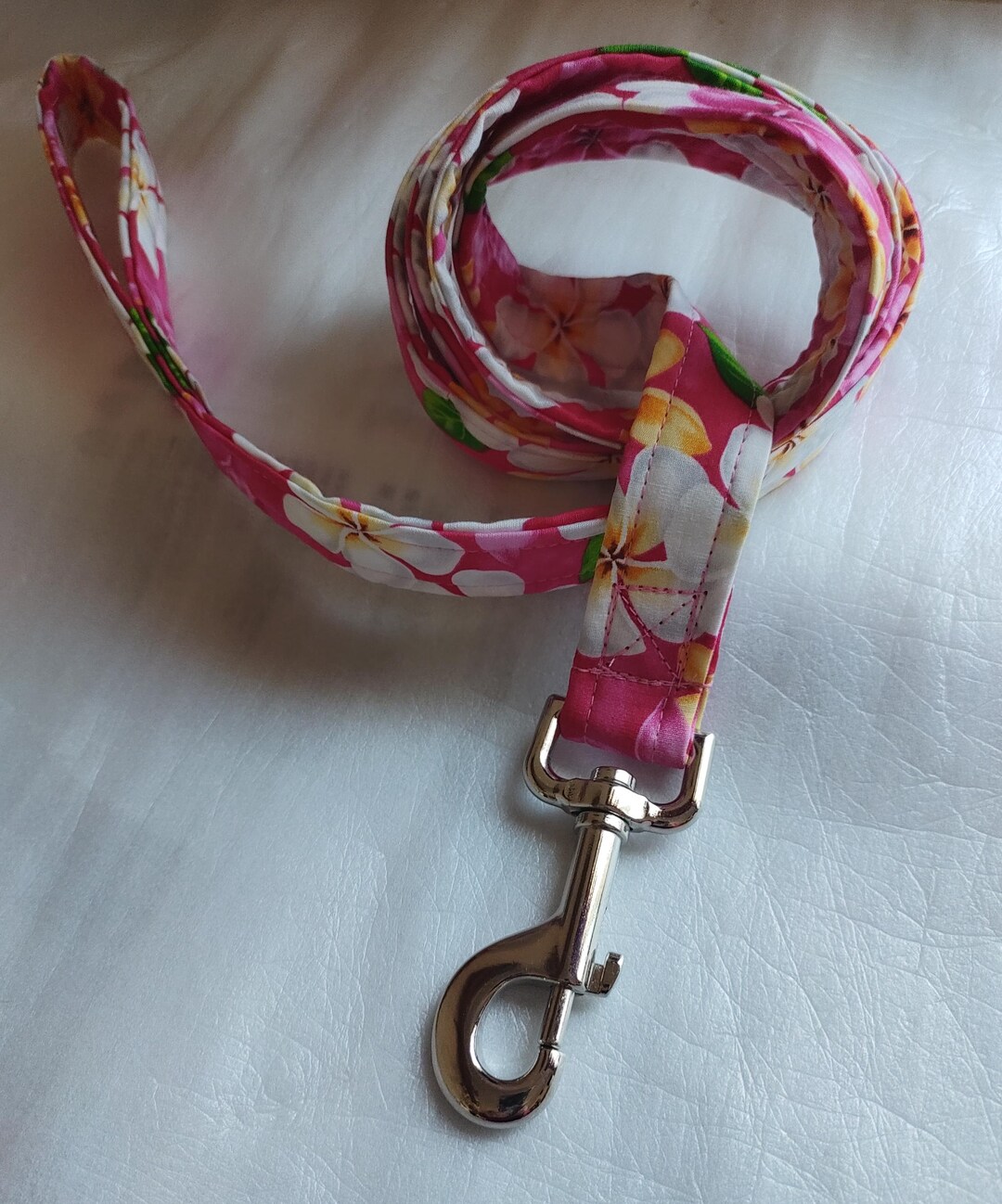 5 Foot Dog Leash: Cherry Plumeria Print Pet Lead - Etsy