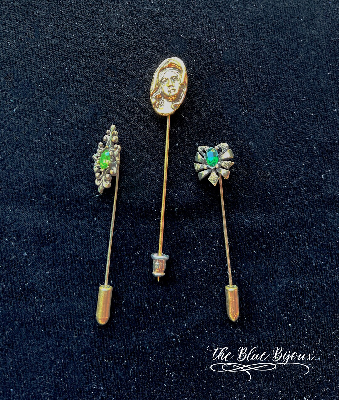 70s Stick Pins | Vintage Gold Toned Stick Pins | Collector's Stick Pin ...