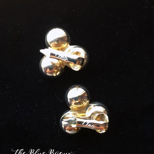 Coro Yellow Gold Toned 3 Ball Earrings Vintage Coro Earrings Coro Clip ...