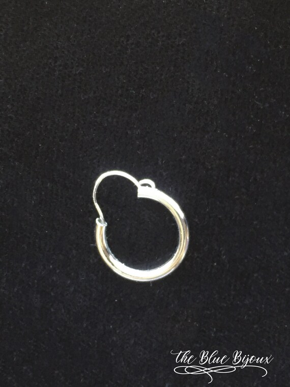 silver hoop earring - Gem