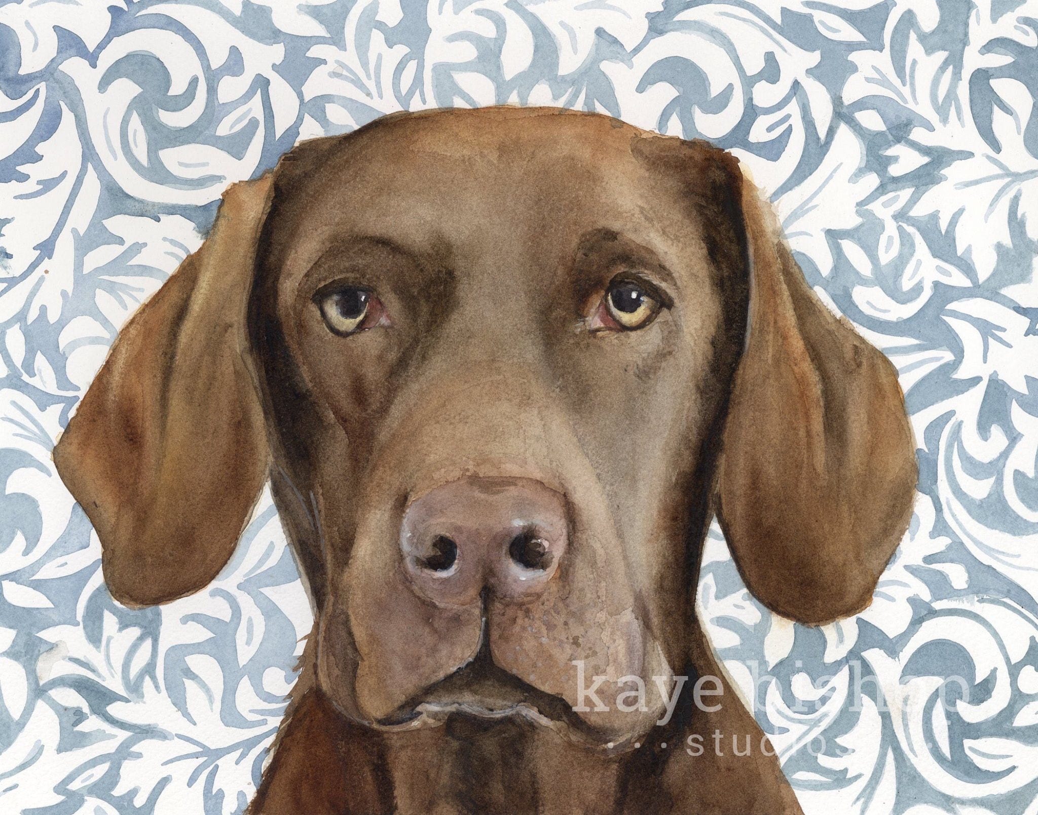 Chocolate Lab Painting Animal Art Lab Painting Lab - Etsy UK