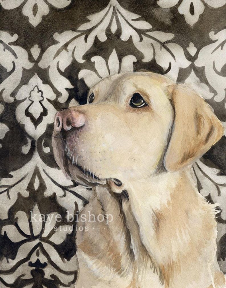 Yellow Lab Painting Yellow Lab Painting Yellow Lab | Etsy