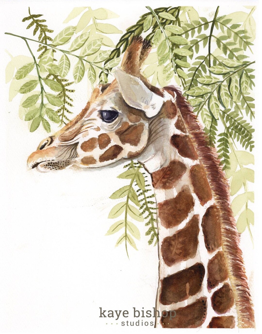 ORIGINAL Giraffe Watercolor Painting, Original Painting, Nursery Art ...