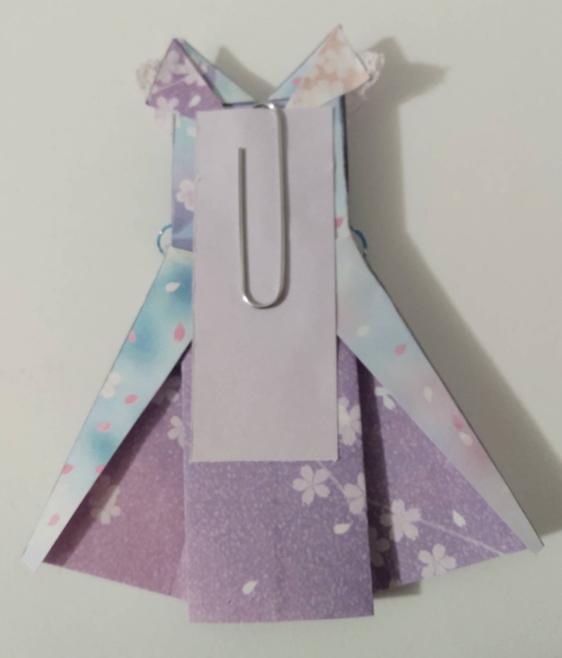Origami Paperclip Dress: Floral Junk Journal Bookmark (set of 3) - Etsy
