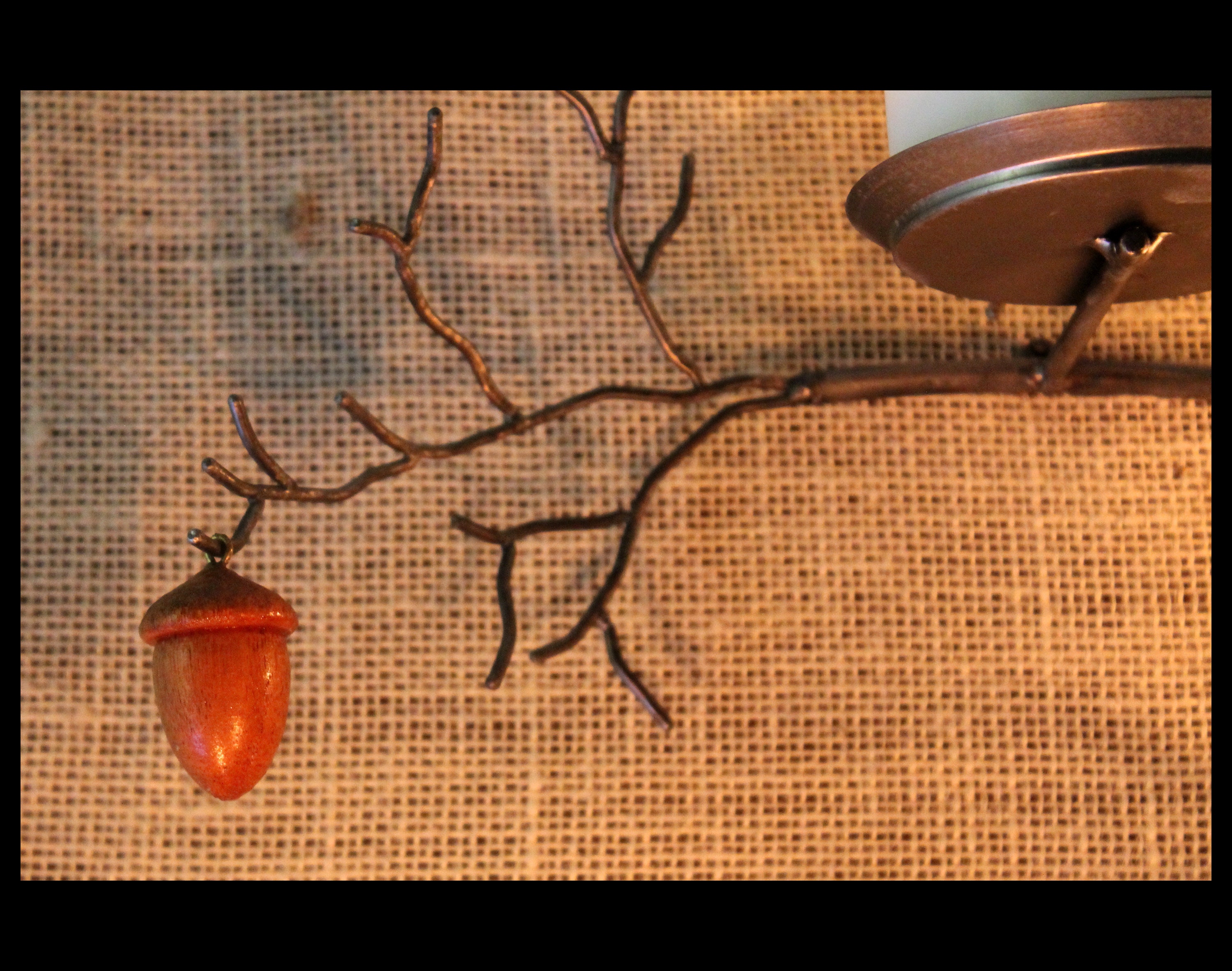 Matching Pair of Metal Tree Branch Sculpture Wall Sconce With Hand ...