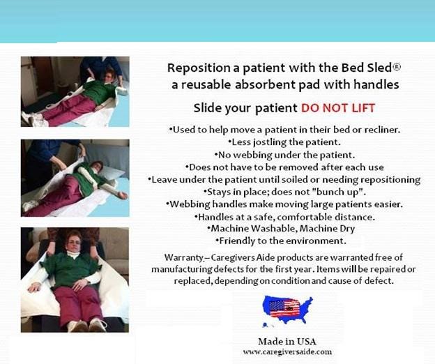 Slide Sheet With Wings to Help Reposition Patient. Free Shipping 36 X ...