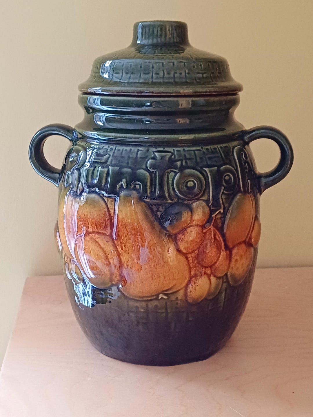 Scheurich Vintage Rumtopf Fruit Jar With Lid, West German Vase. 60s 70s ...