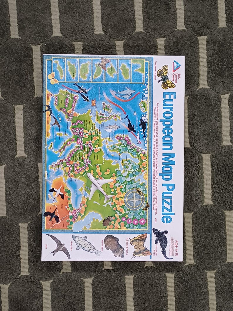 Vintage 1990s ELC Map Puzzle. 150 Piece Retro Childrens Puzzle. - Etsy
