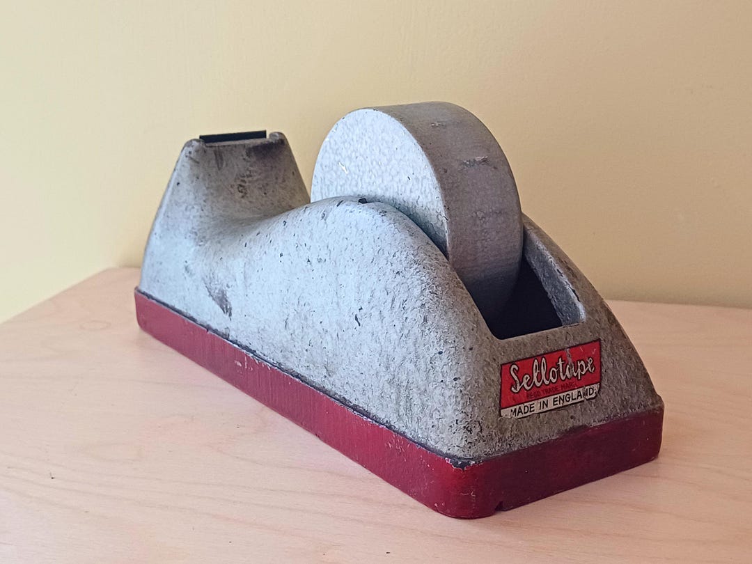 Vintage Sellotape Dispenser. Cast Metal Retro Tape Dispenser ...