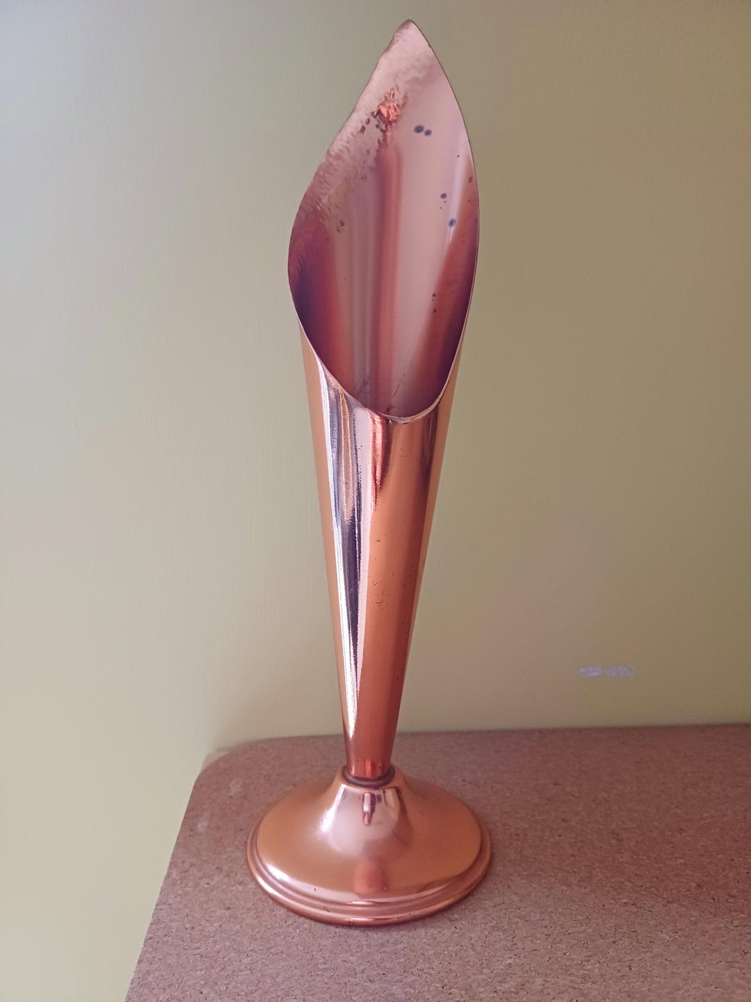 Royal Sable Copperware Vase. Vintage Copper 70s Vase With Hammered ...