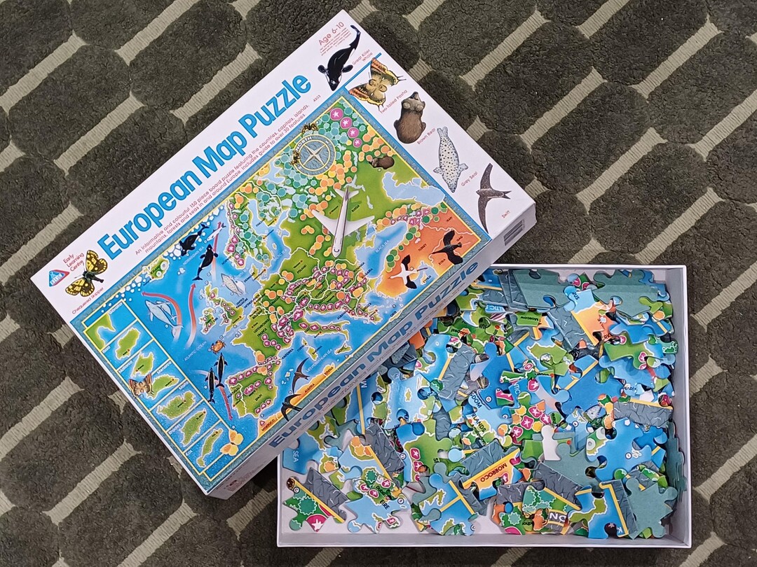Vintage 1990s ELC Map Puzzle. 150 Piece Retro Childrens Puzzle. - Etsy
