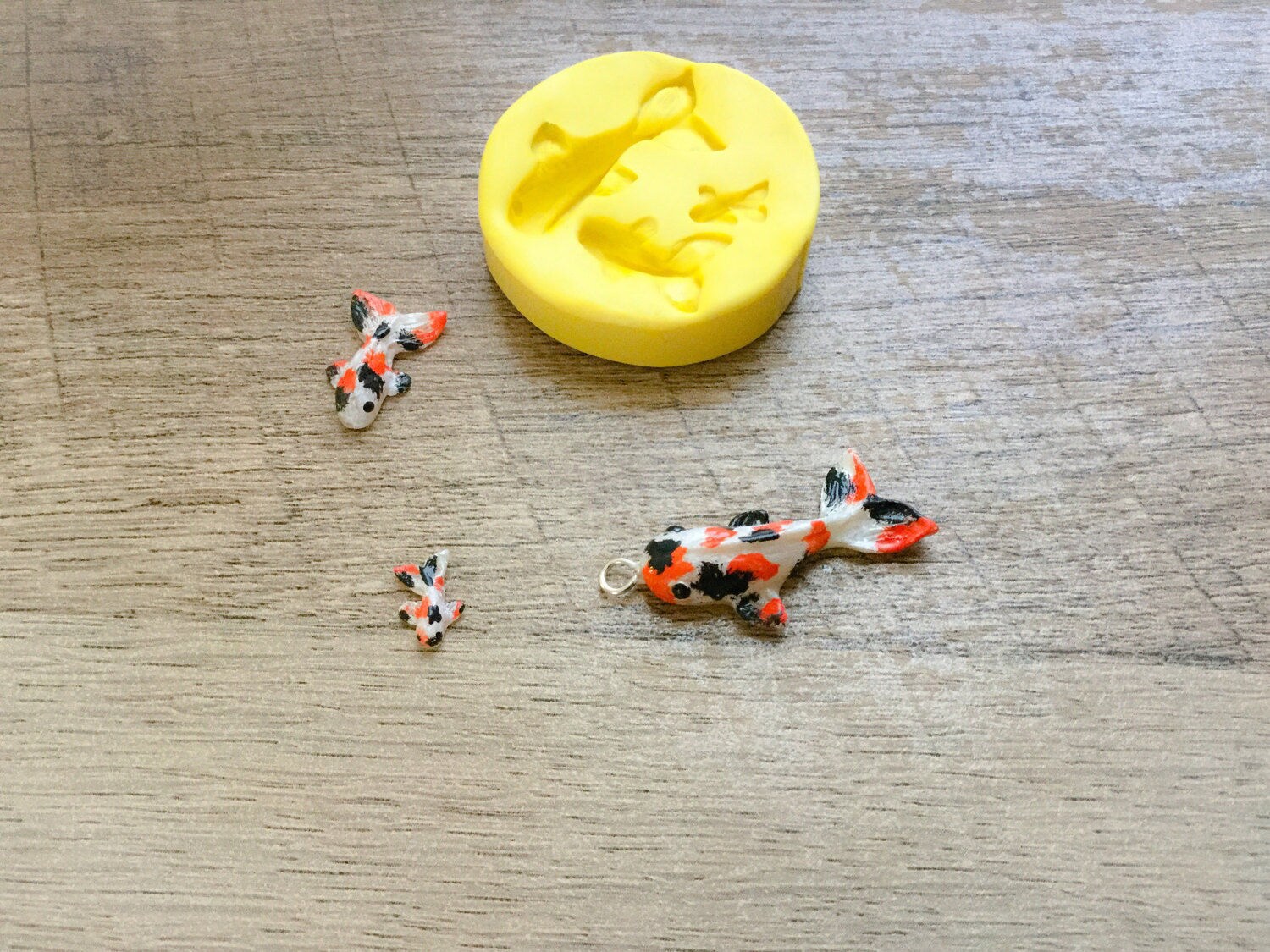 Polymer clay mold Small 3D Koi Fish Mold Silicone Mold to | Etsy