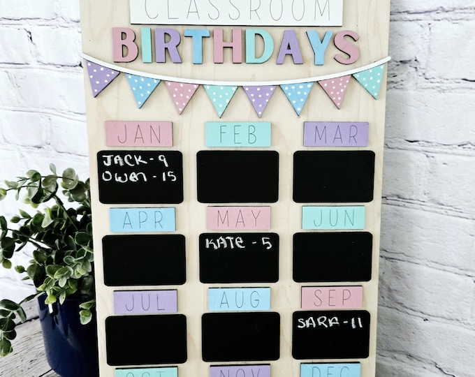 Classroom Birthday Tracker Board | Teacher Supplies | Classroom Decor ...