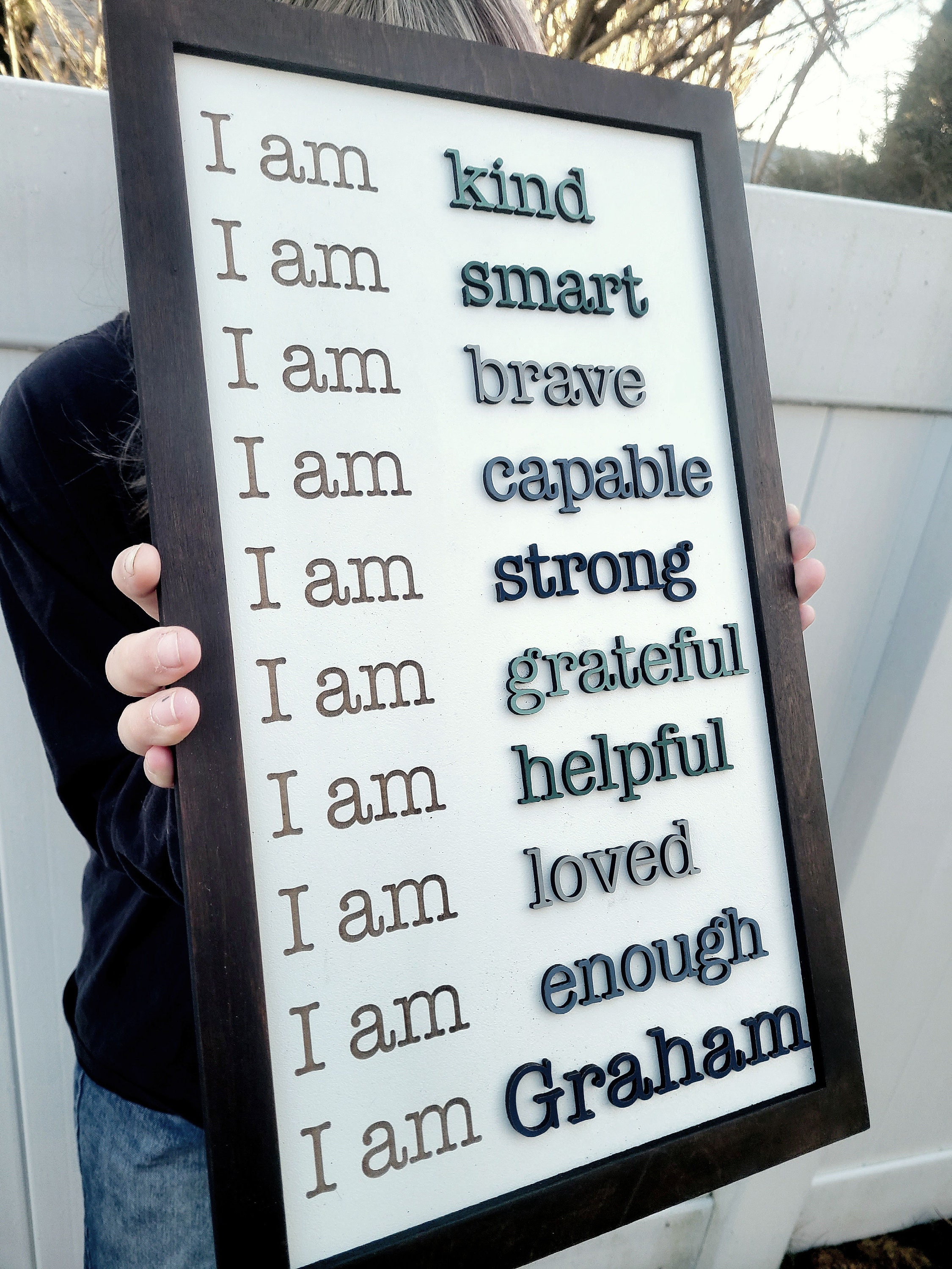 Positive Affirmations Sign Personalized for Child. Custom Nursery Sign ...
