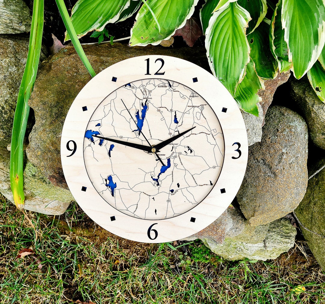 Custom Layered Clock Map - Etsy