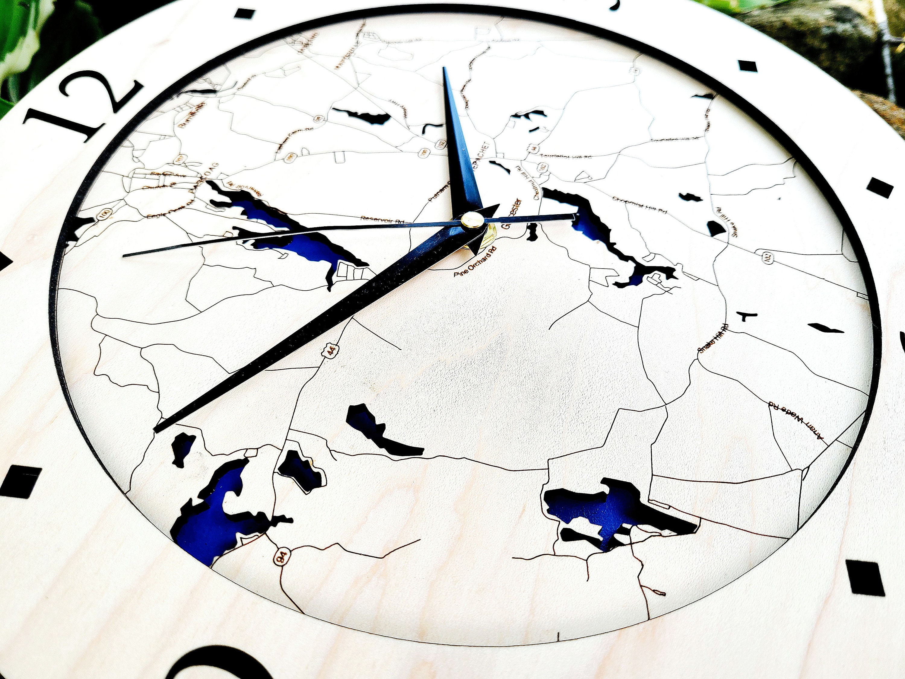 Custom Layered Clock Map - Etsy