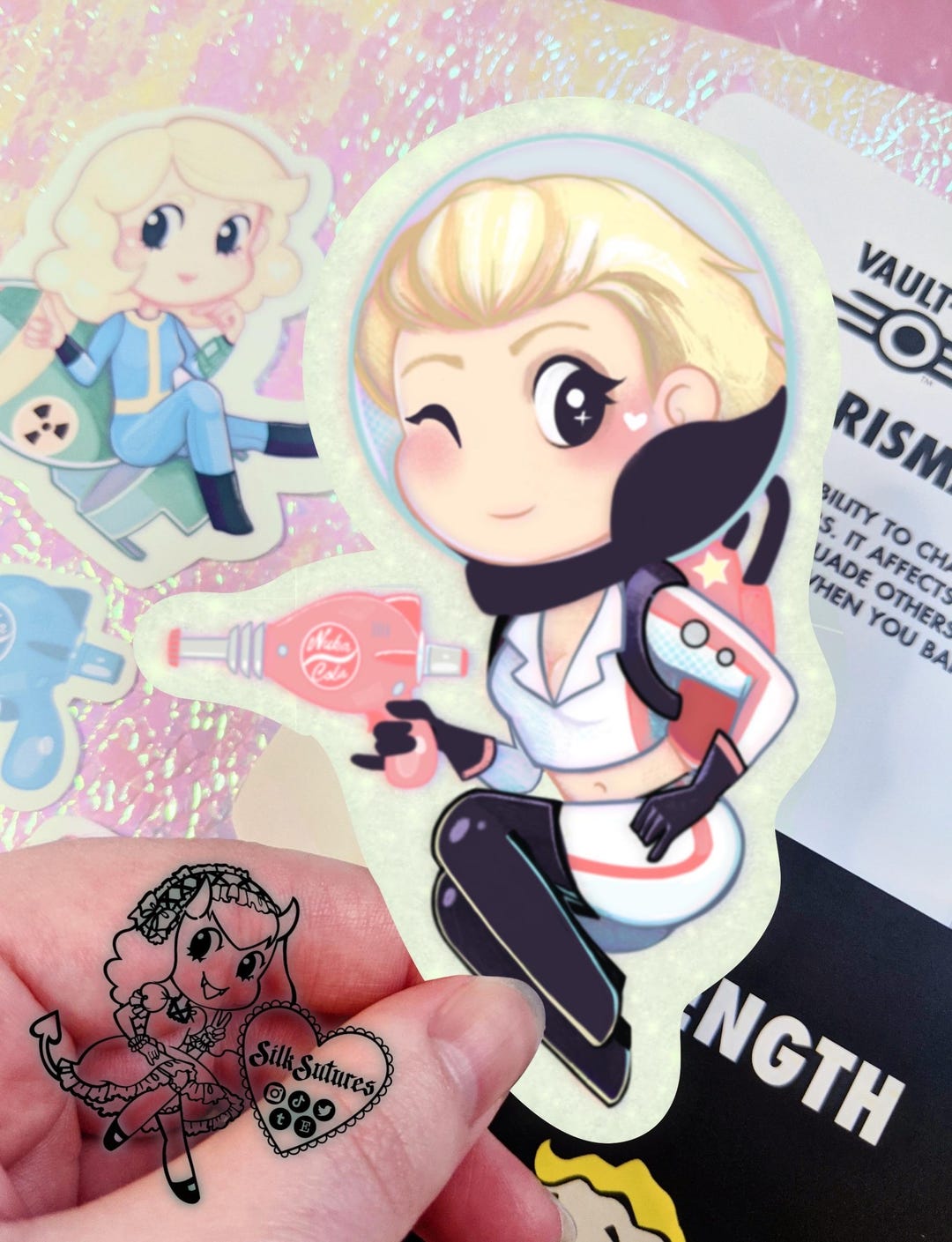 Atom Bomb Babies Glow in the Dark, Glitter Sticker Pack - Etsy