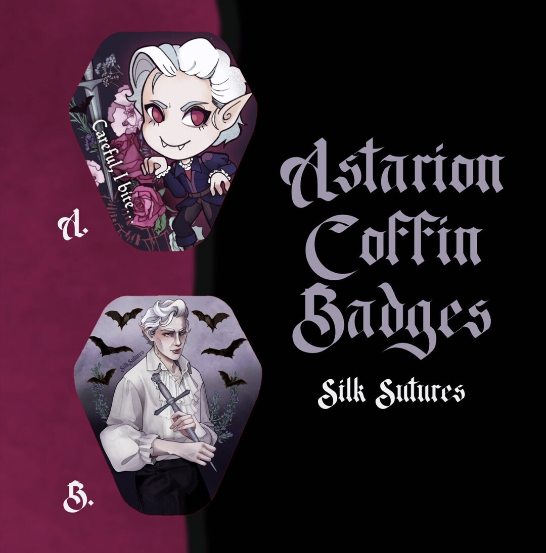 Astarion BG3 Vampire Gothic Chibi Coffin Badges for Ita Bags - Etsy