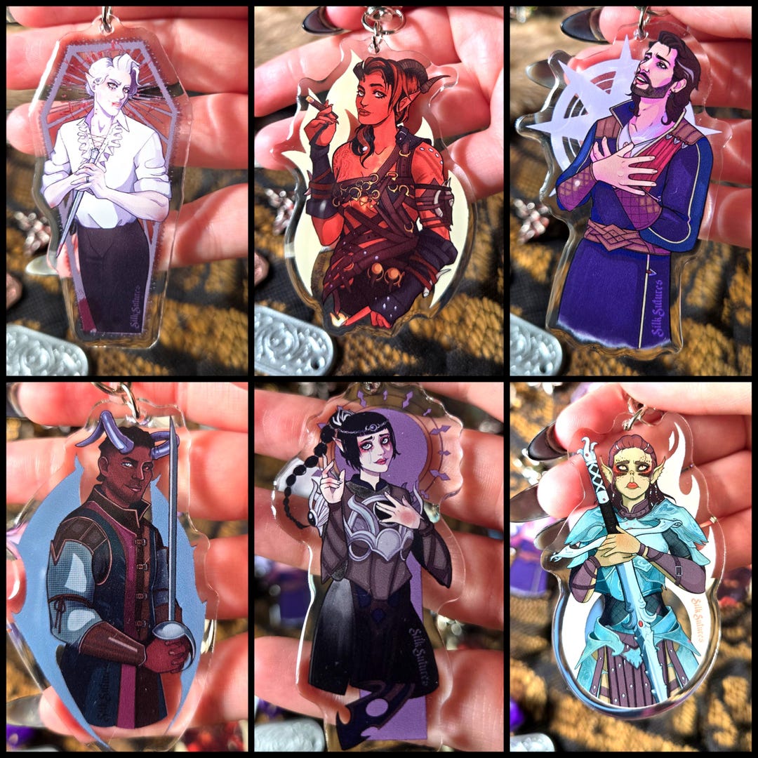 Baldur's Gate 3 Acrylic Charm Shadowheart, Wyll, Astarion, Gale ...