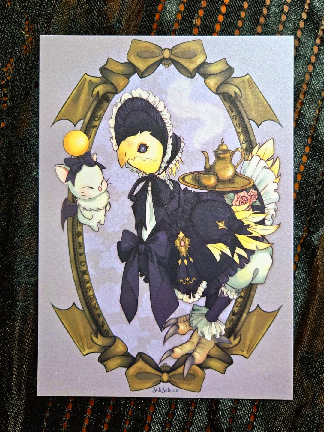 FFXIV Gothic Chocobo Moogle A5 Print Wall Art - Etsy