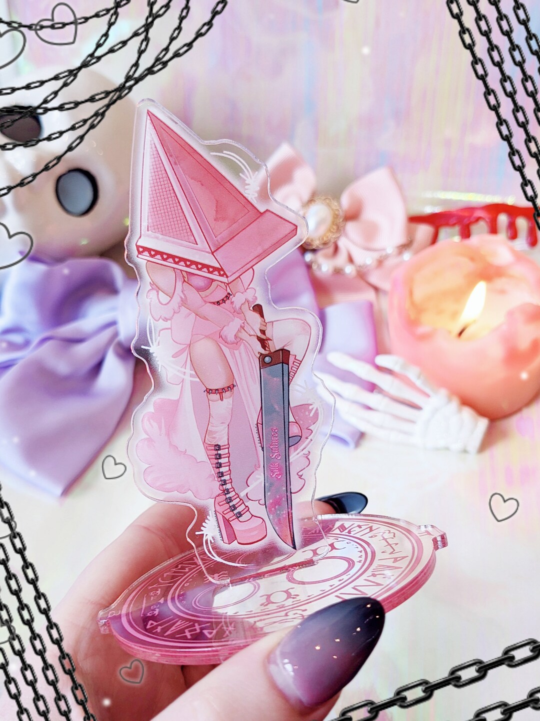 Girly Pink Executioner Pyramid Pinup Acrylic Standee Horror Video Games ...