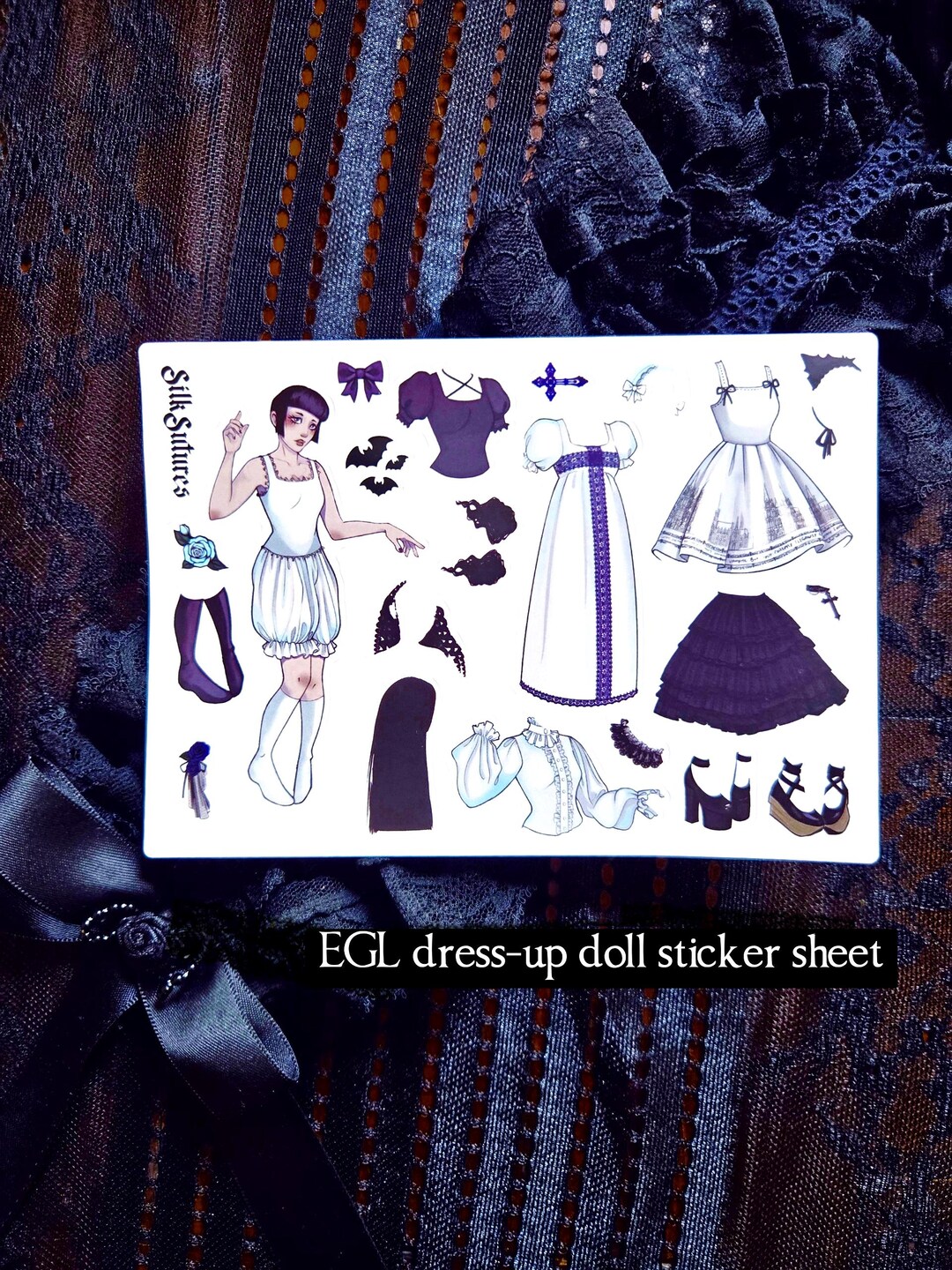 Gothic Lolita EGL Dress-up Doll Sticker Sheet - Etsy