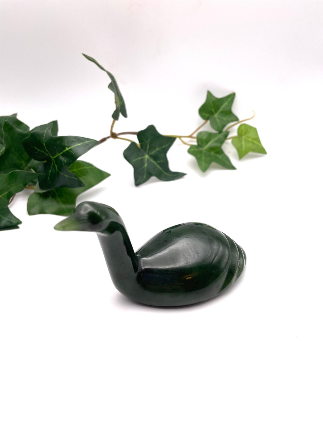 Beautiful Green Nephrite Jade Crystal Swan Bird Carving - Etsy
