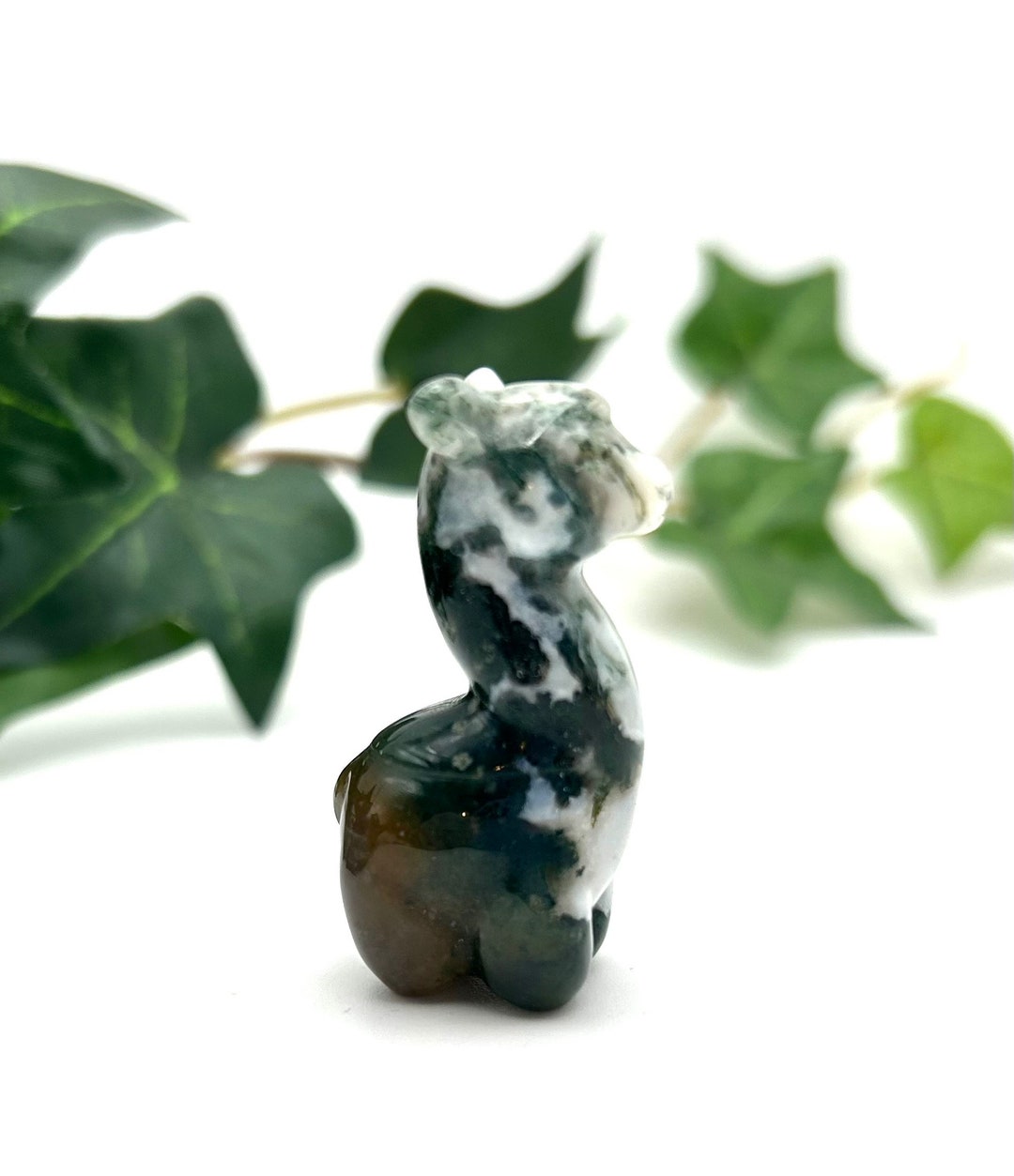 Super Adorable Moss Agate Crystal Llama Carving - Etsy