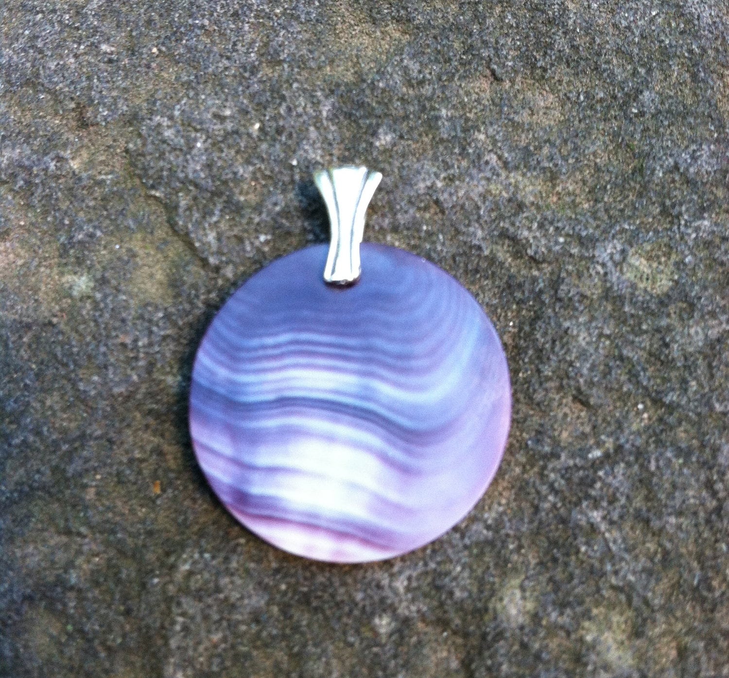 Medium Wampum Disc Pendant - Etsy