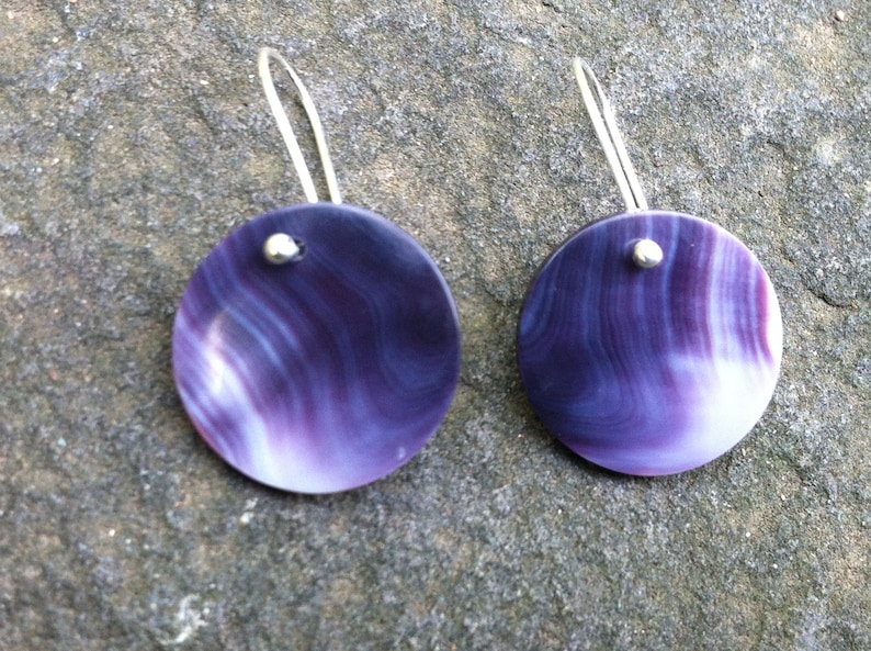 Large Wampum Disc Earrings - Etsy